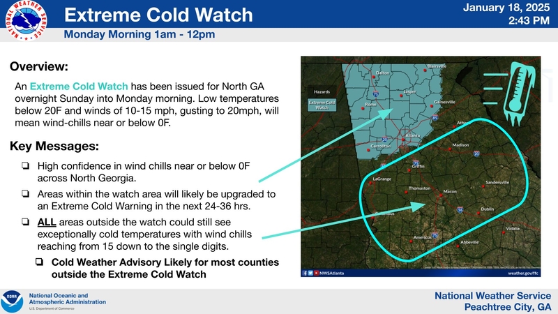 Extreme Cold Watch Issued for Sunday Night into Monday Morning for ...